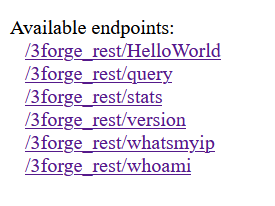 3forge REST Server - AMI Documentation