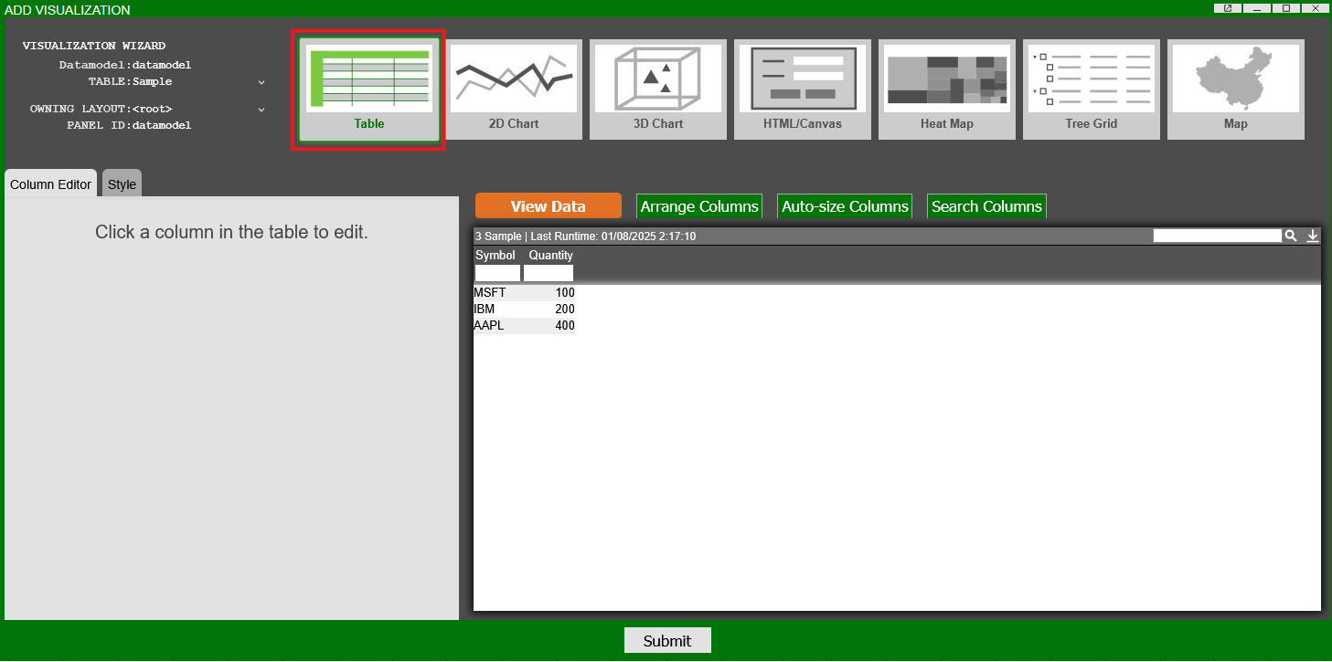 Tables - AMI Documentation