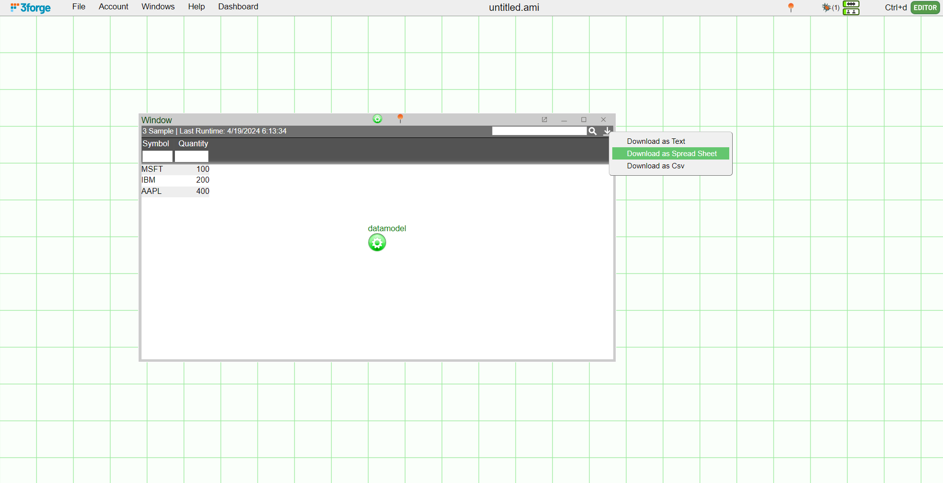 Spreadsheets - AMI Documentation