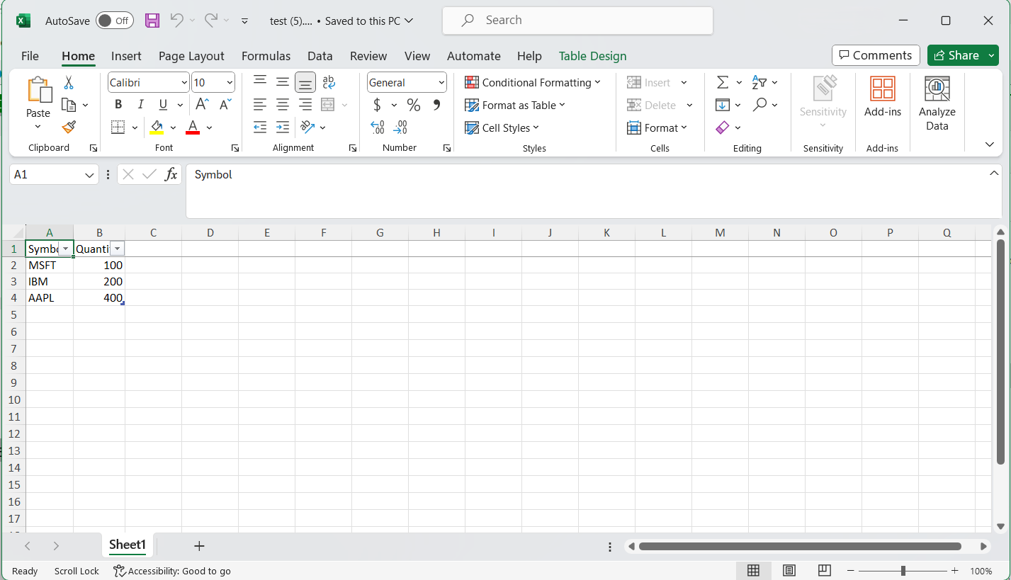 Spreadsheets - AMI Documentation